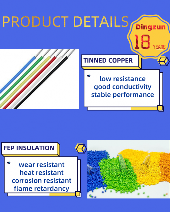 HEAT 205 High Voltage Ul1331 FEP High Temperature Cable For Instrumentation
