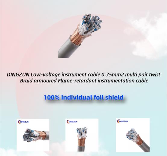 Multi Pair Shielded Cable 8 Pairs Twisted Shielded Armored Thermocouple ...