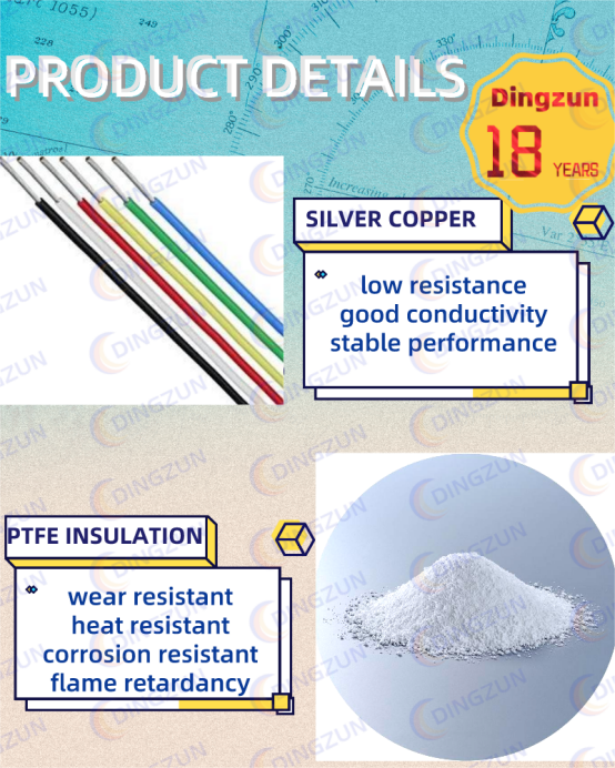 Dingzun Cable ETFE Insulation High Temperature Hook Up Wire 250C 20AWG